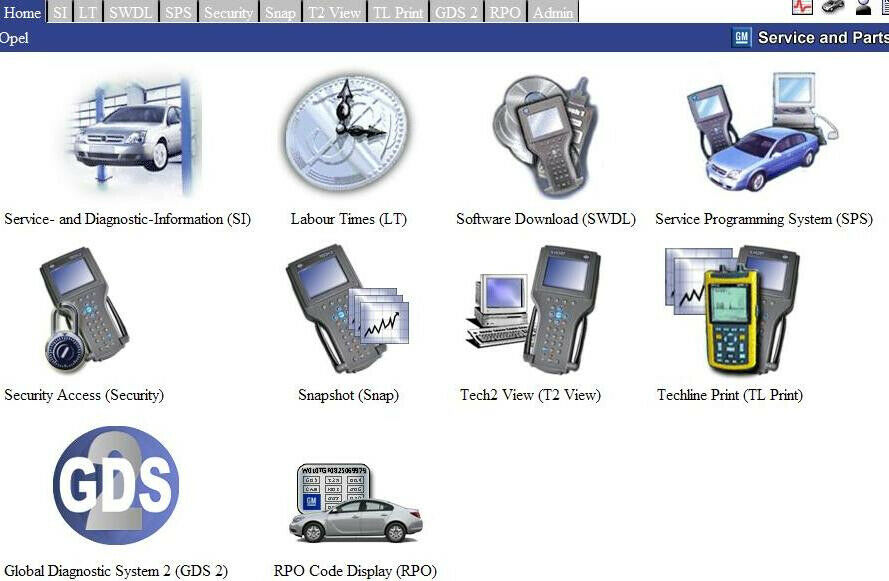 Opel Vauxhall Global TIS Car v36.0 V32, Diagnostic Software for GM ...
